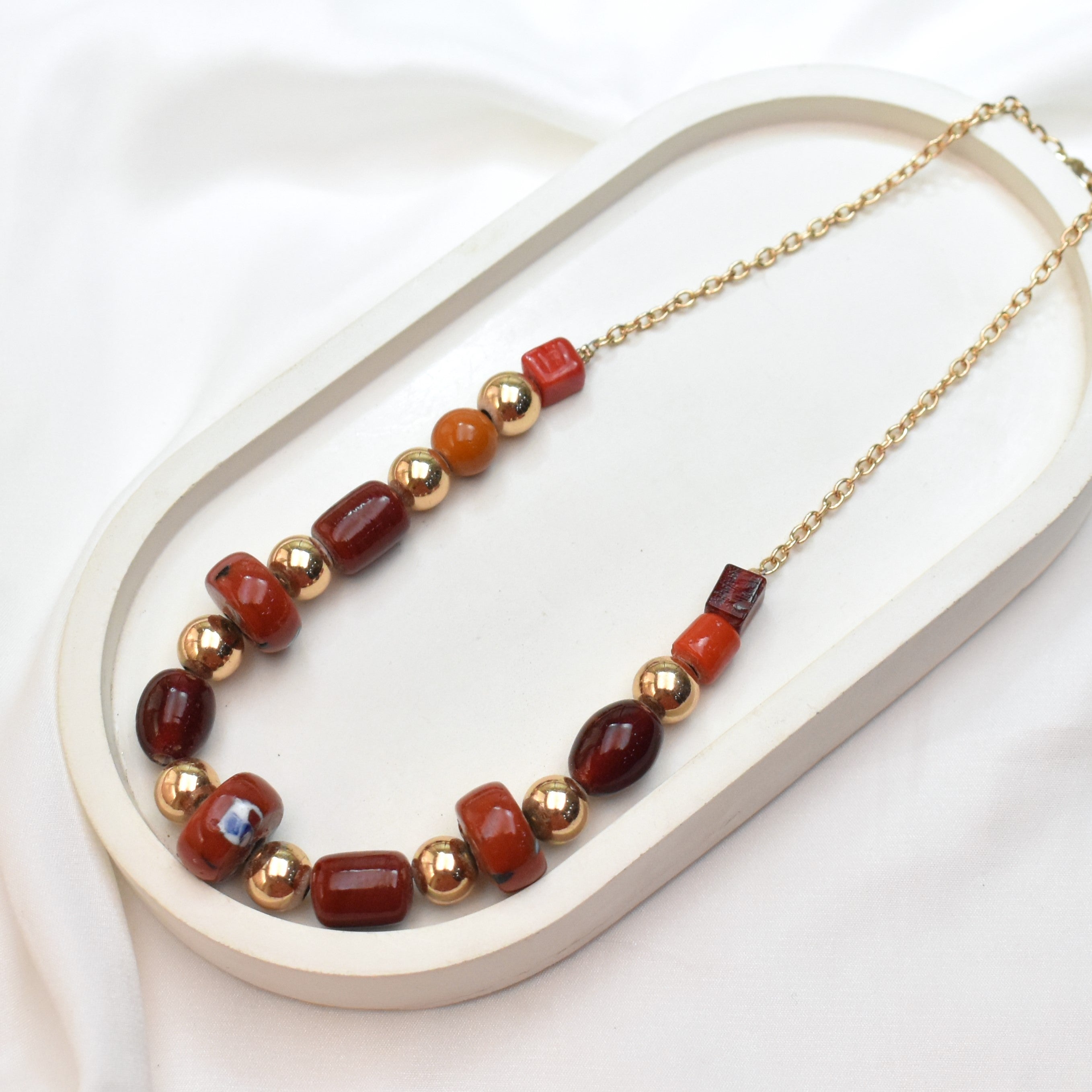 TFC Red Gem Gold Plated Necklace