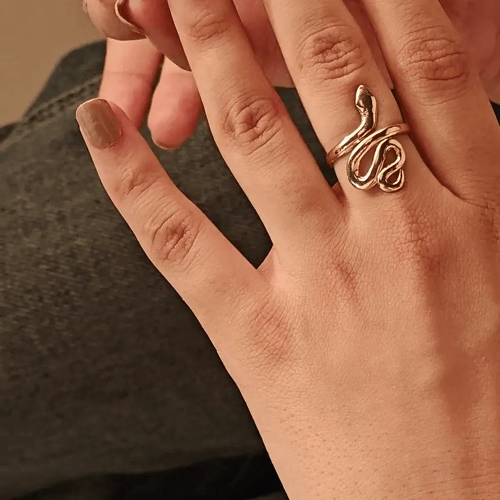 TFC 24K Snake-Head Gold Plated Adjustable Ring