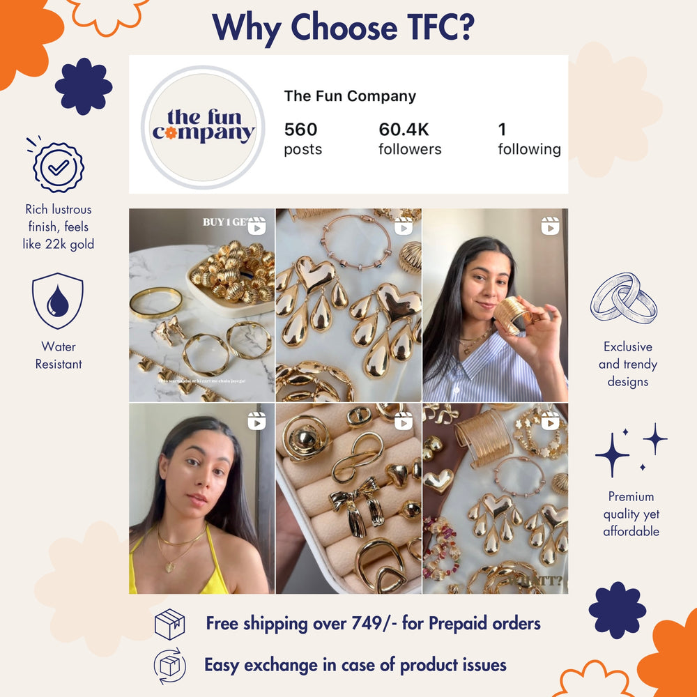 TFC Plumpy Bow Gold Plated Stud Earrings